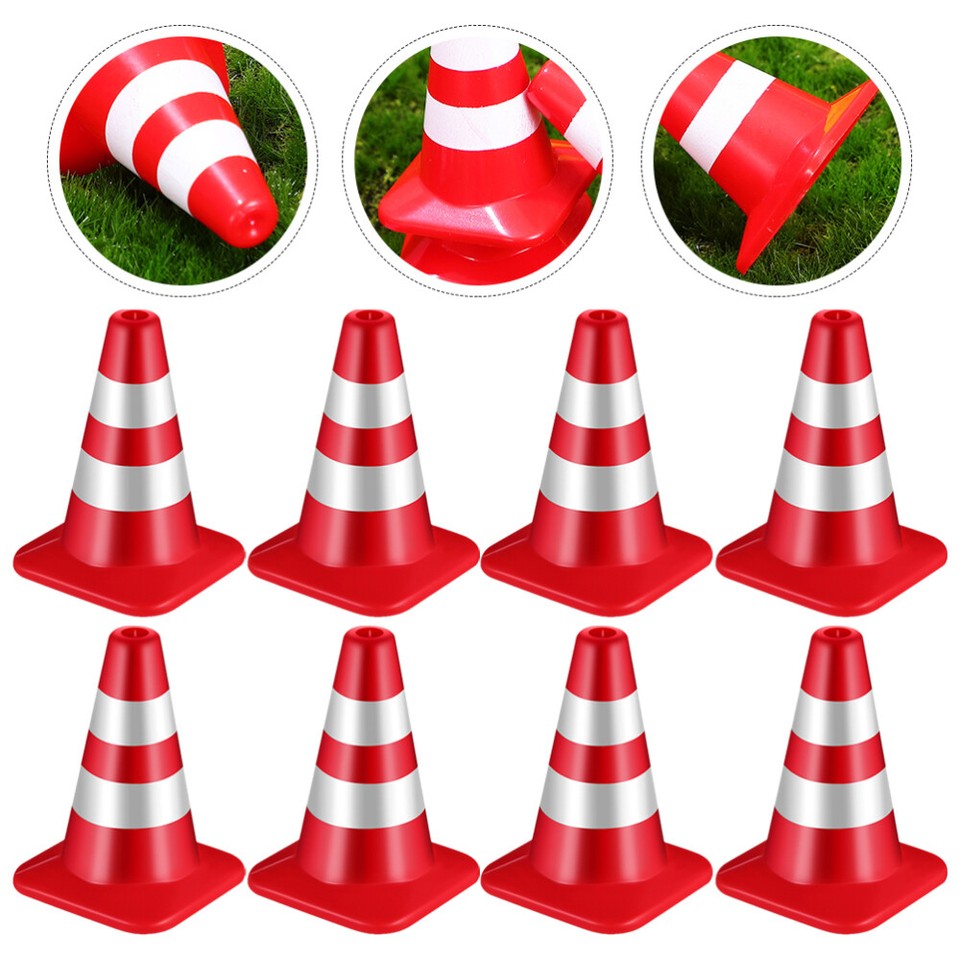 12pcs Traffic Cones Models Miniature Toy Traffic Cones Role Play | eBay