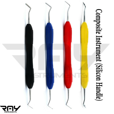 Composite Filling Silicon Coated Dental Flat Plastic Dental Instruments ...