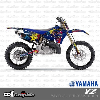 GRAPHICS DECALS FULL KIT FOR YAMAHA YZ125 YZ250 2002-2019 UFO RESTYLE ...