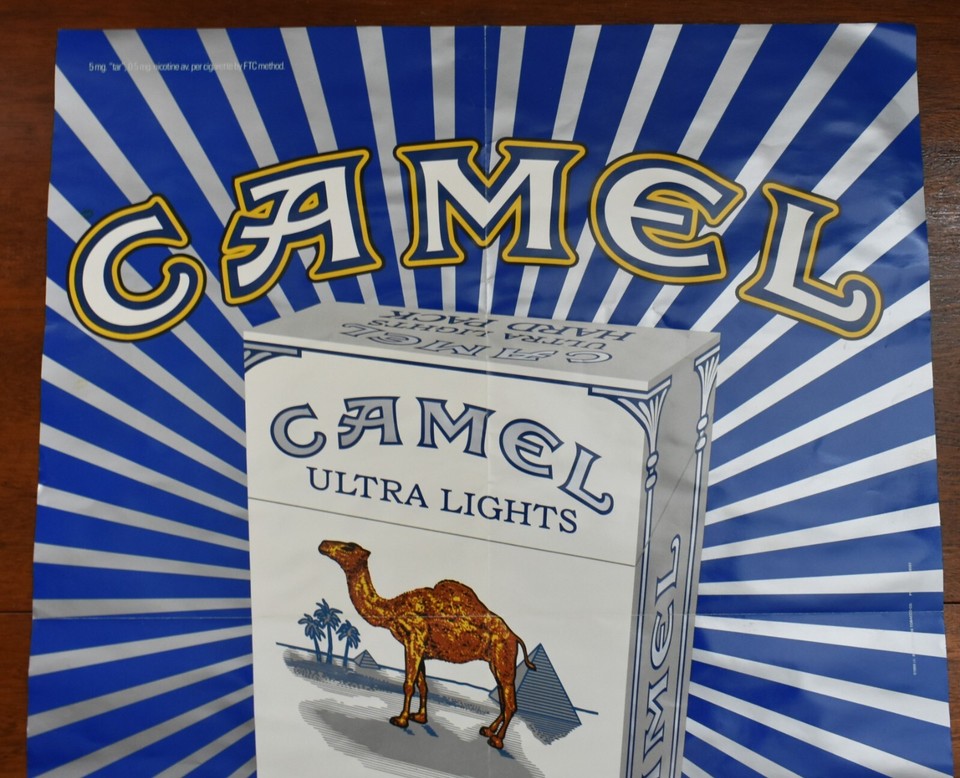 Camel Cigarettes Store Advertising Sign Poster Original JR Reynolds 24 ...