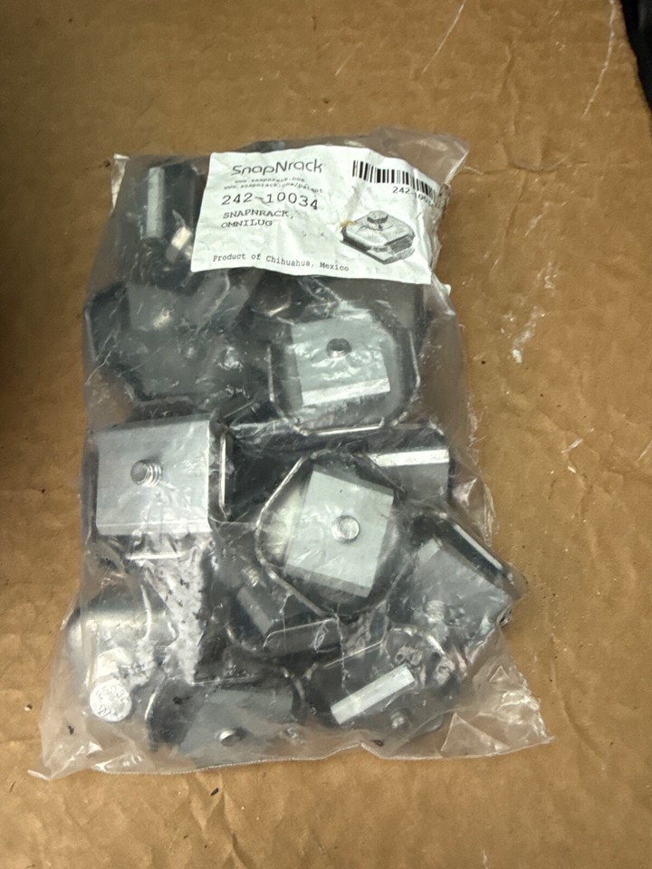 242-10034 Omnilug Ground Lug & MLPE Snapnrack Solar Panel Qty 20 Pcs ...