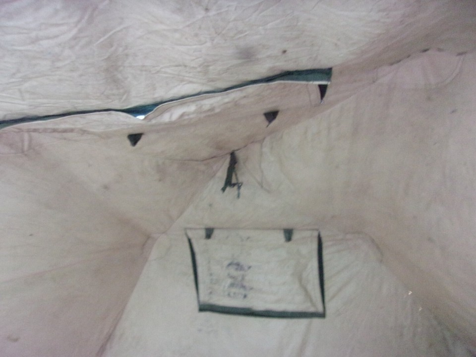 MILITARY SURPLUS SOLDIER CREW TENT ARMY CAMPING 10 X 10 -FAIR-MORE USED ...