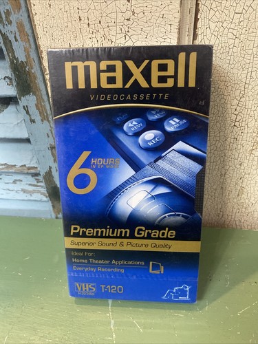 Maxell VHS Blank Video Premium Grade Tape - T-120 - 6hr EP - New Sealed ...