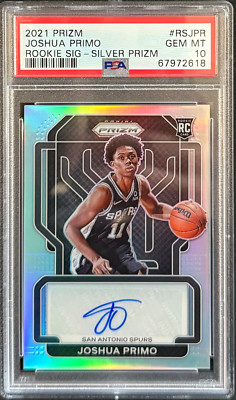 2021-22 Panini Prizm Auto Joshua Primo Rookie Signatures Silver Prizm ...