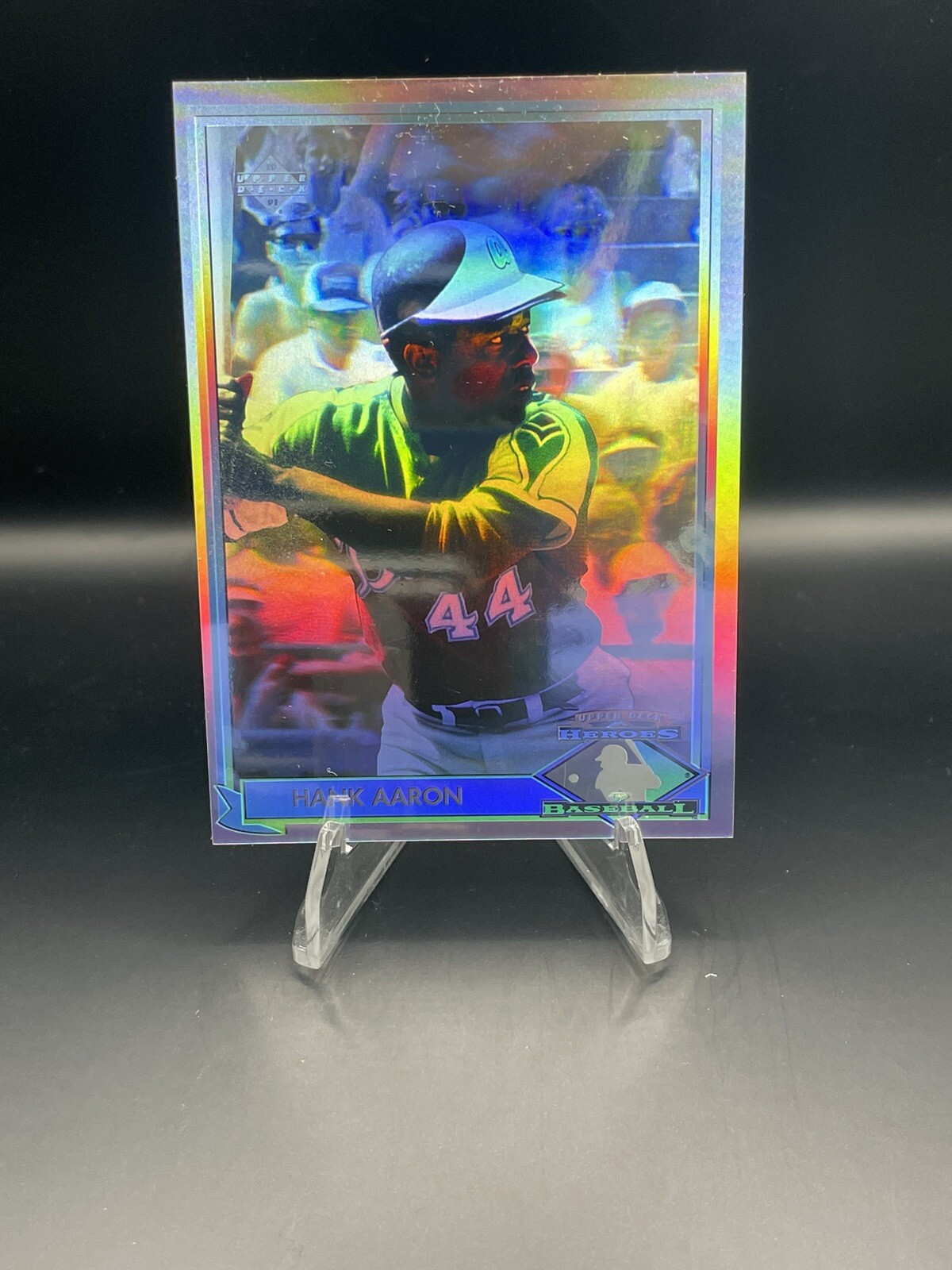 1991 Hank Aaron Upper Deck Heroes HH1 Hologram Braves HOF | eBay