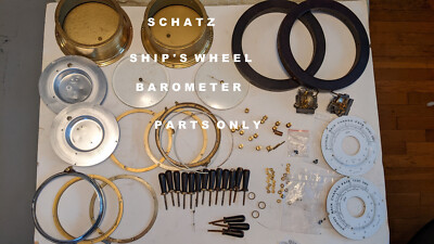 SCHATZ SHIP'S WHEEL BAROMETER PARTS:BRASS NUTS, WASHERS 4 PACK EACH ...