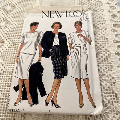 OOP NEW LOOK 6325 Misses Jacket Top & Skirt in 2 Versions PATTERN 8-18 ...