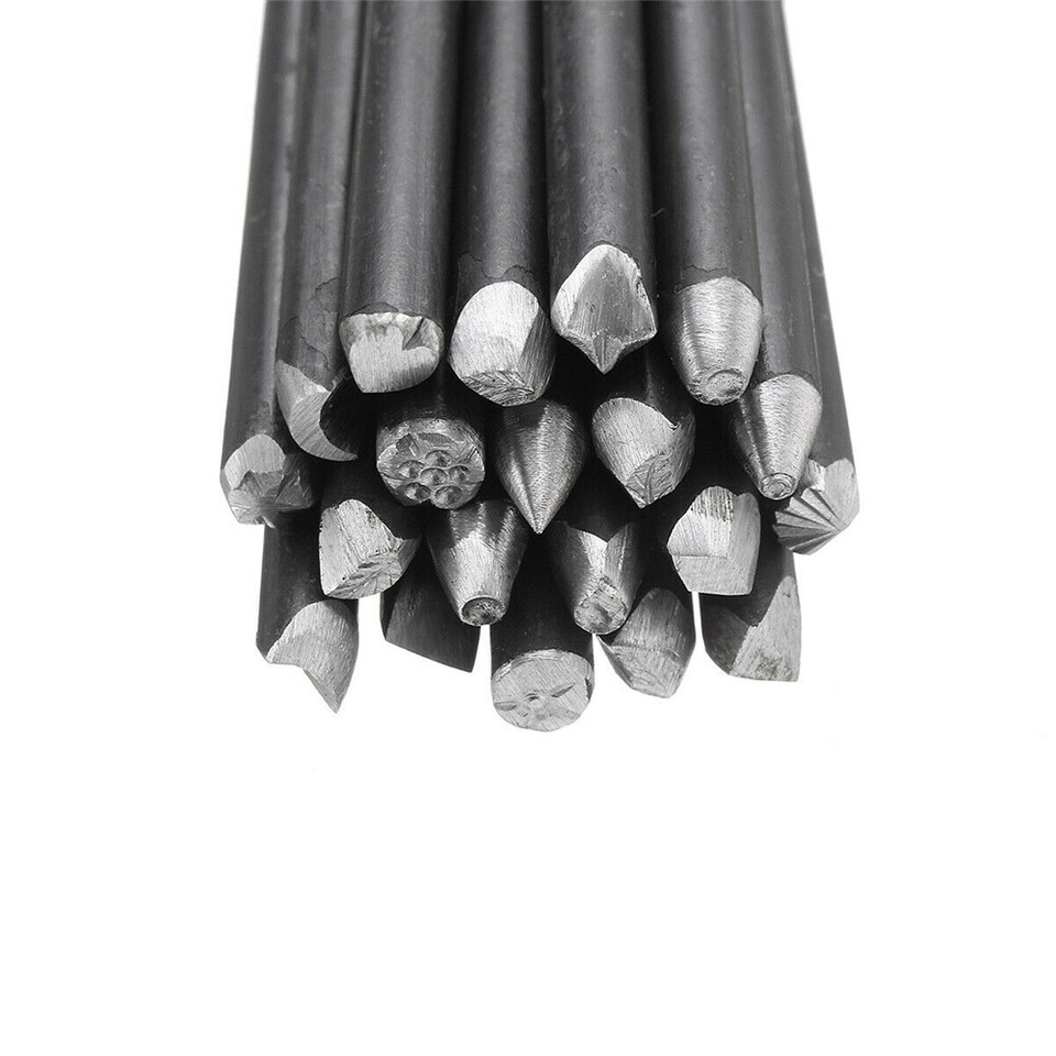 20Pcs Assorted Steel Punches Flower Punch Stamp Jewelry Jewelers Metal ...
