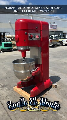 Hobart 80 Qt M-802 Mixer With Stainless Steel Bowl and Paddle | eBay
