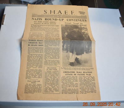 WW2 US Army SHAEF Newspaper Parachute Edition - Propaganda Leaflet | eBay