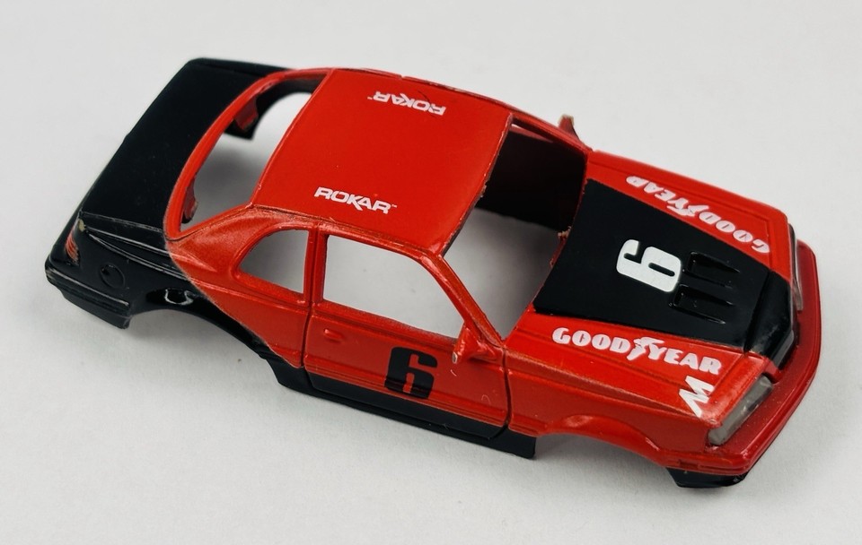 Vintage ROKAR MCar #6 Ford T-Bird Stocker Race Car HO Slot Car (BODY ...