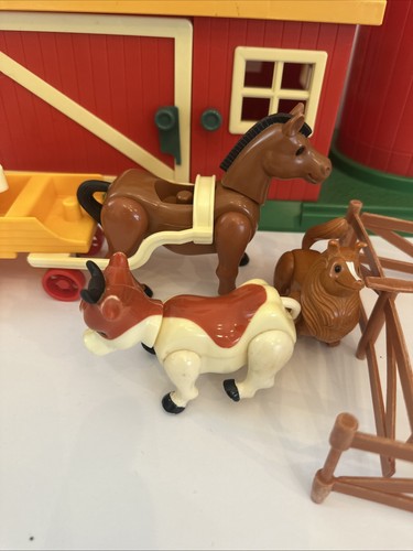 Vintage 1981 PLAYSKOOL Li'l Playmates Farm Set Barn w/Animals & Figures ...