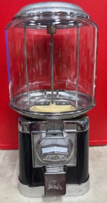 Black & Chrome Beaver Gumball Candy Machine with NEW Globe and Lock ...