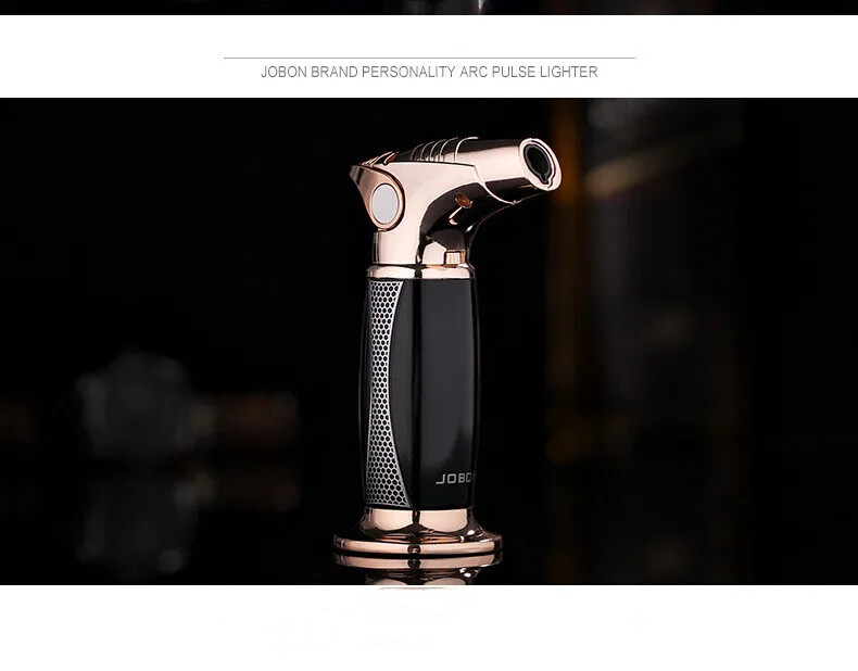 JOBON Windproof Butane Gas Lighter Metal Turbo Flame Torch Jet Airbrush ...