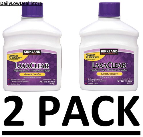 Laxative Polyethylene Glycol Kirkland Signature LaxaClear 100 Doses VS ...