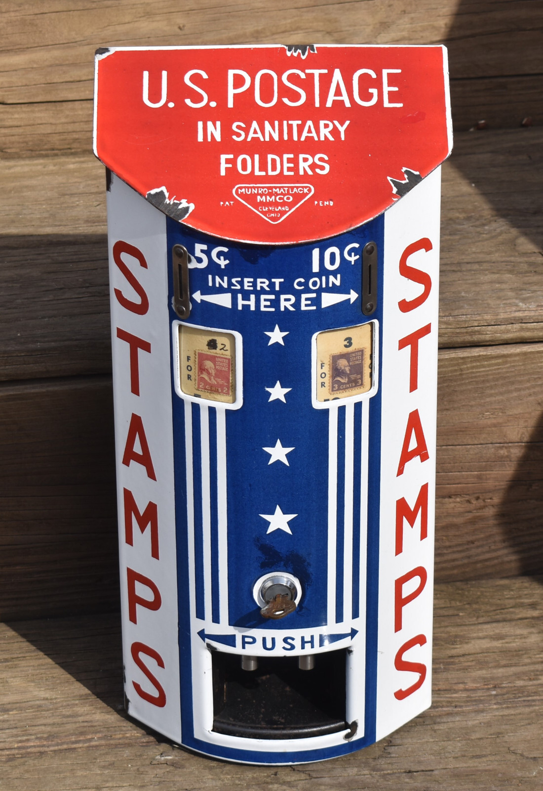 Vintage 1940s Munro Matlack Porcelain 5 & 10 Cent US Postage Stamp ...