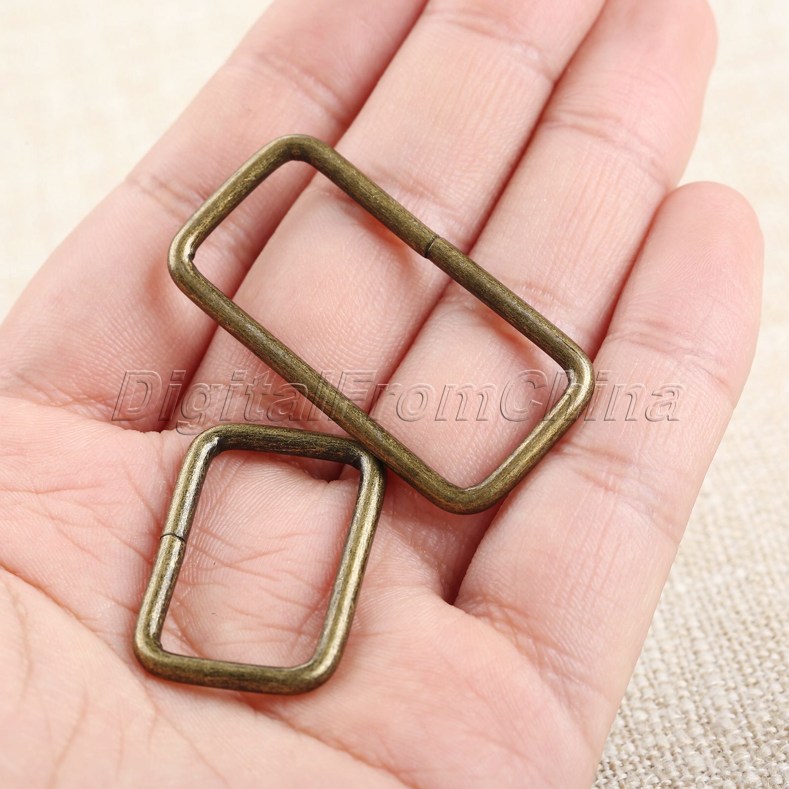 20Pcs Metal Square Buckle Bag Strap Connector Webbing Rings For DIY Bag ...