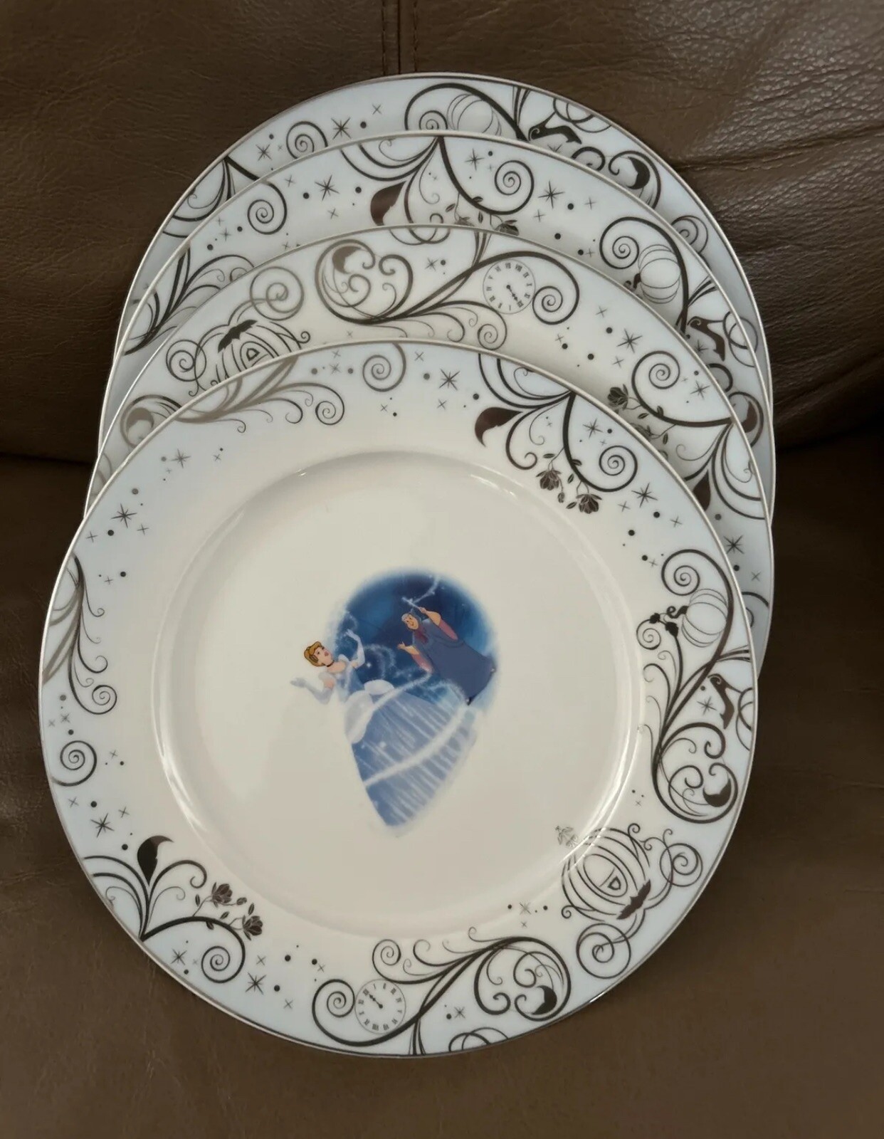 NWT 4 ZRIKE DISNEY PRINCESS FAIRY CINDERELLA DINNER PLATES DISHES RARE ...