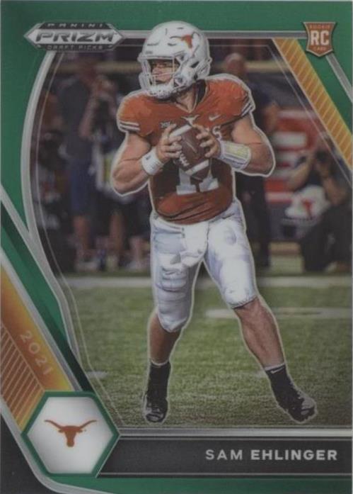 2021 Panini Prizm Draft Picks - Sam Ehlinger #131 Green Prizm (RC) for ...