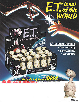 1982 Topps E.T. Extra Terrestrial Candy Containers Original Promo Sell ...