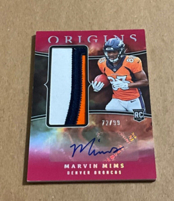 2023 Panini Origins Marvin Mims Rookie Patch Autograph /99 Denver ...
