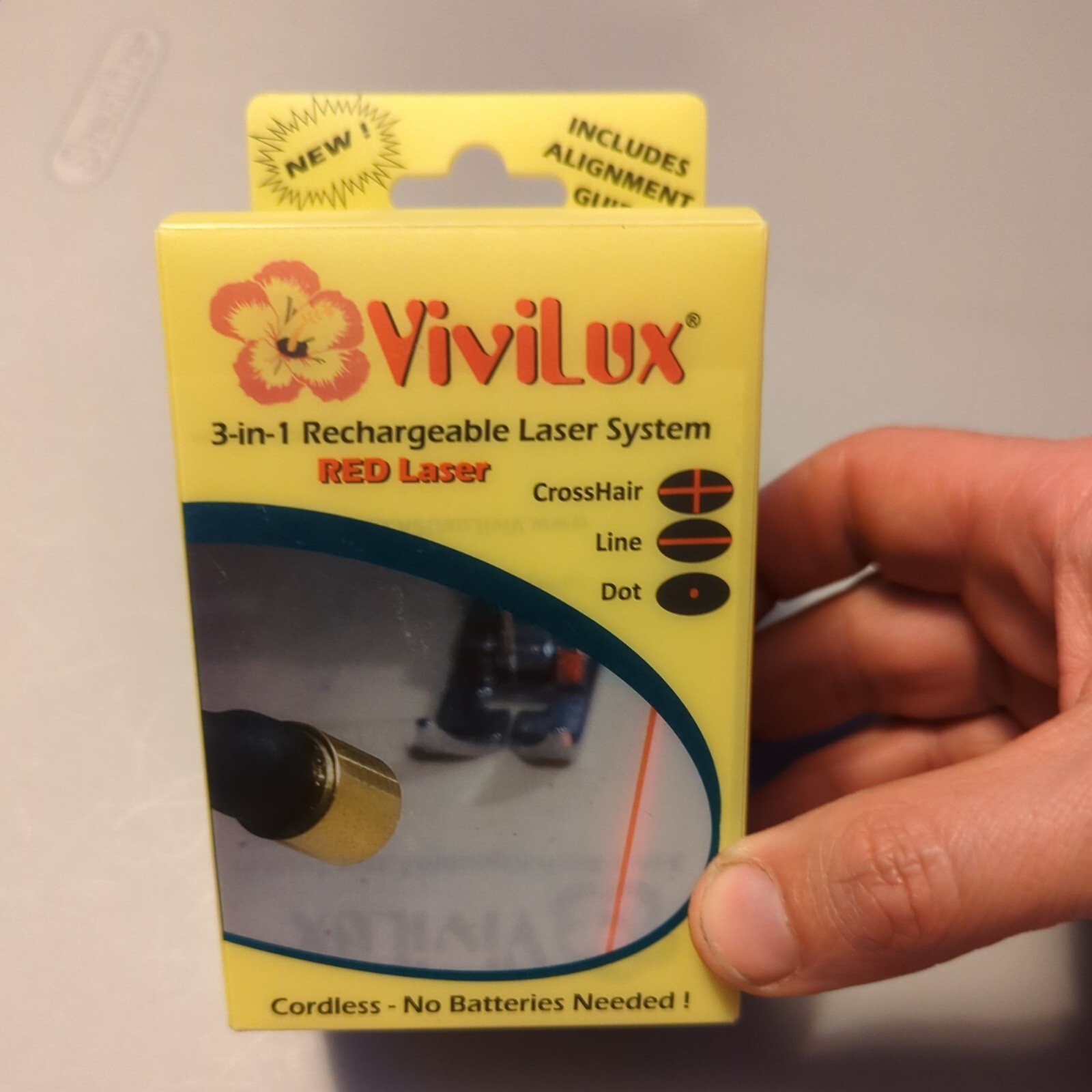 ViviLux 3-in-1 Rechargeable RED Laser System with Adjustable Line ...