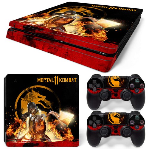 PS4 Slim Playstation 4 Console Skin Decal Sticker Mortal Kombat Custom ...