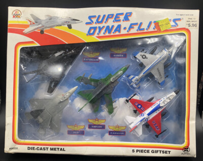 Vtg 1995 ZYLMEX Super Dyna Flites 5 Piece Diecast Metal Military ...