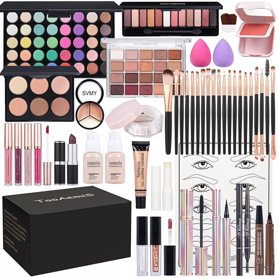 All in One Makeup Kit Makeup Set for Women Full Kit Includes, eyeshadow ...