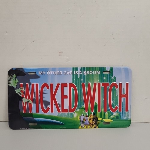 Wizard Oz Collector Series License Plate WICKED WITCH Other Car Is A ...
