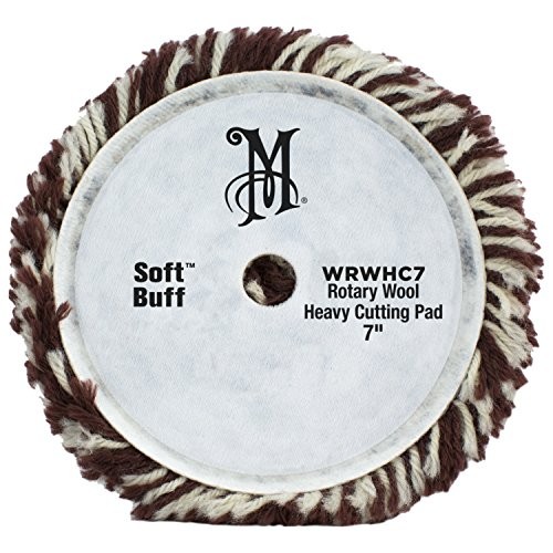 Meguiar's 7 Inch Soft Buff Rotary Heavy Cutting Wool Pad Professional ...