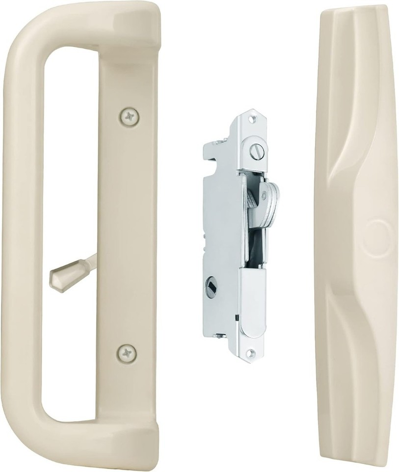 Sliding Patio Door Handle Set, Mortise Lock, 3-15/16 Inches, Beige ...