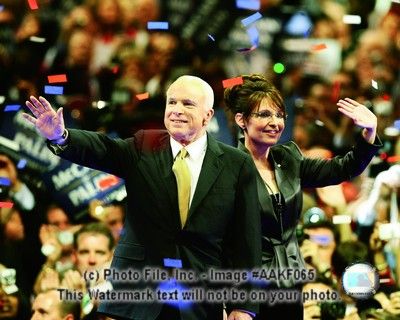 JOHN McCAIN & SARAH PALIN 2008 RNC St. Paul picture poster 8x10 photo ...