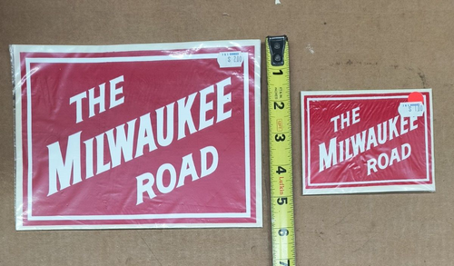 Pair of Milwaukee Road Railway Railroad Stickers Railflags Decals | eBay