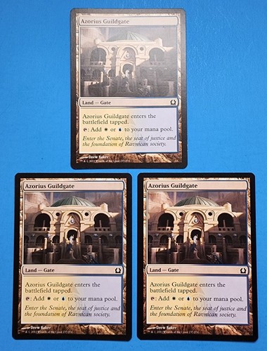 3x Azorius Guildgate Return to Ravnica 2012 Mtg Magic Card Dual Land ...