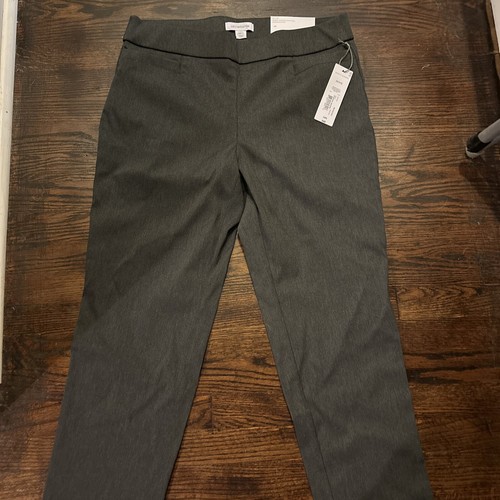 Liz Clairborne Womens Lisa Gray Mid Rise Straight Leg Dress Pants Size ...