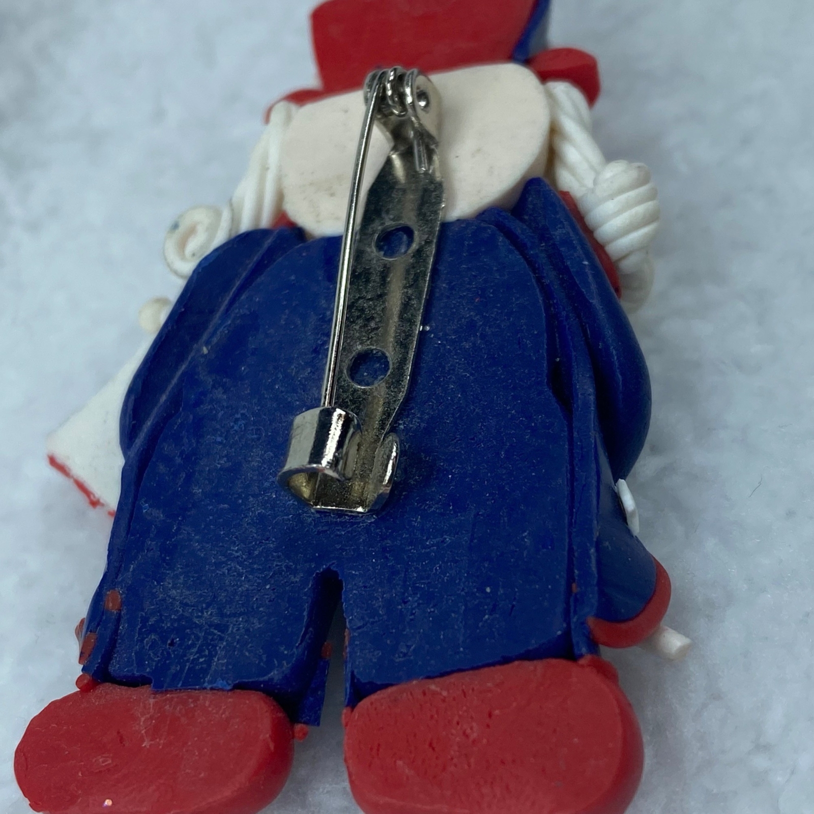 Uncle Sam Figure Patriotic Red White Blue Pin Brooch … - Gem