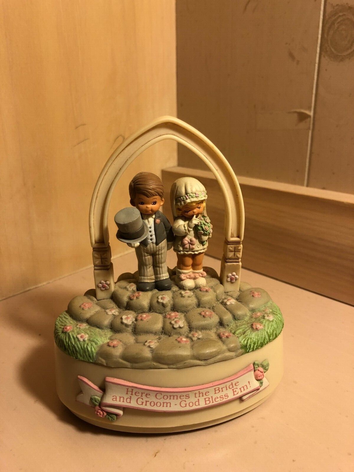 Here Comes the Bride and Groom Music box, wedding cake topper | eBay