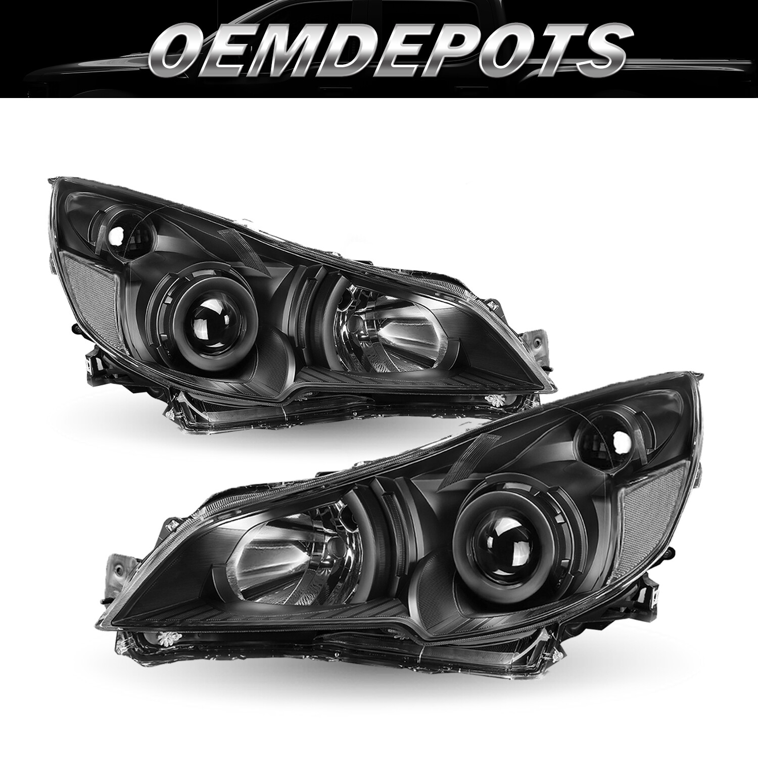 Black Projector Headlights Headlamps Sets For 2010-2014 Subaru Outback ...