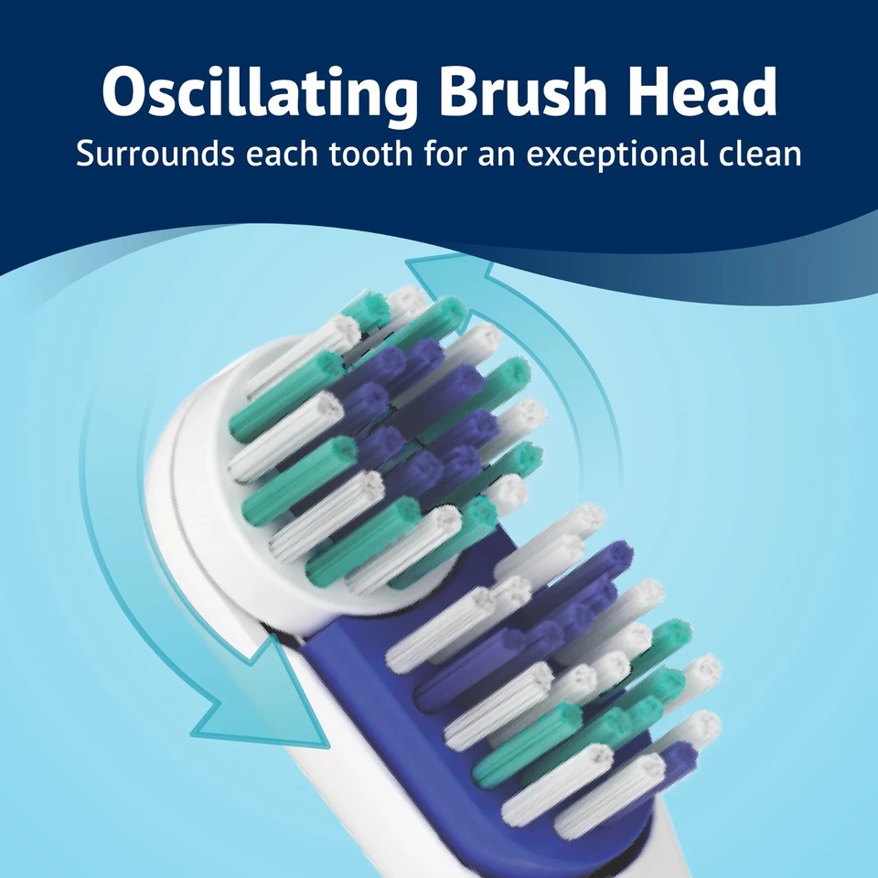 Equate Dual Zone Electric Battery Toothbrush with Replacement ...