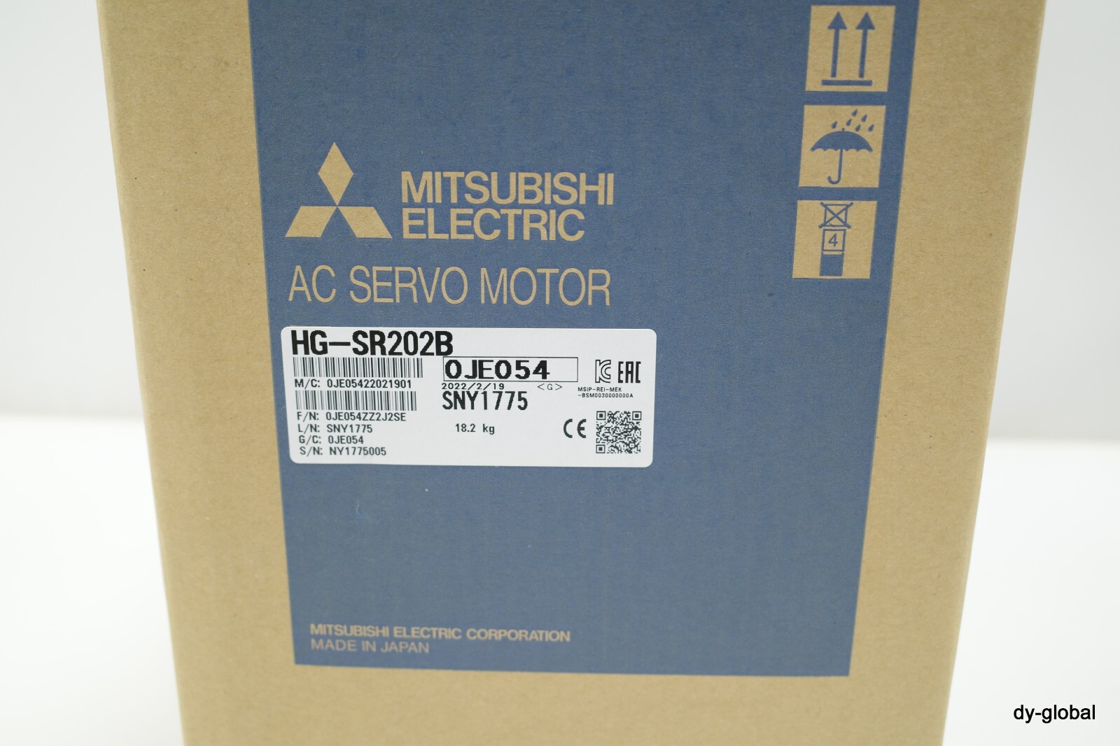 MITSUBISHI NIB Genuine Japan HG-SR202B AC Servo Brake Motor MOT-N-2826 ...