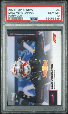Max Verstappen - 2021 Topps Now Formula 1 F1 First Win #4 PSA 10 GEM ...