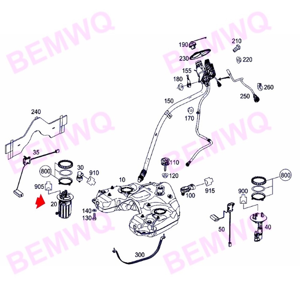 1664701794 Fuel Pump Module for Mercedes-Benz W166 X166 GL450 GLE350 ...