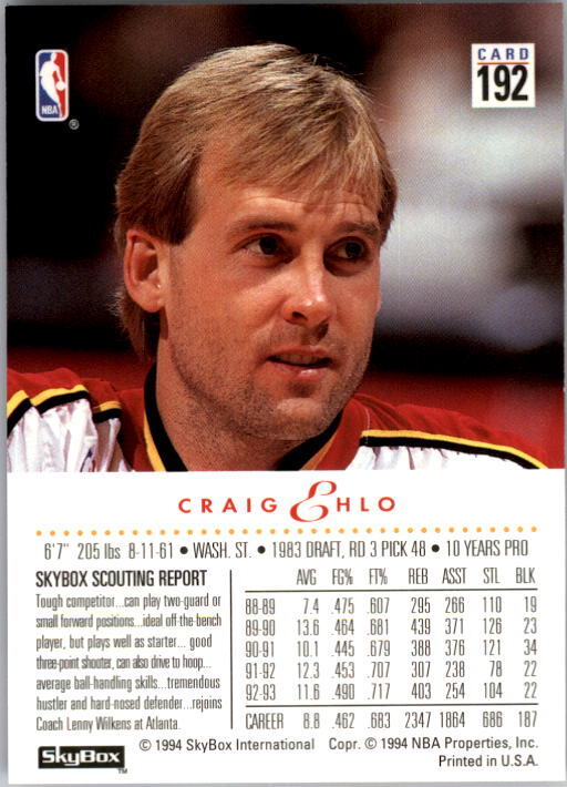 1993-94 SkyBox Premium #192 Craig Ehlo - NM | eBay