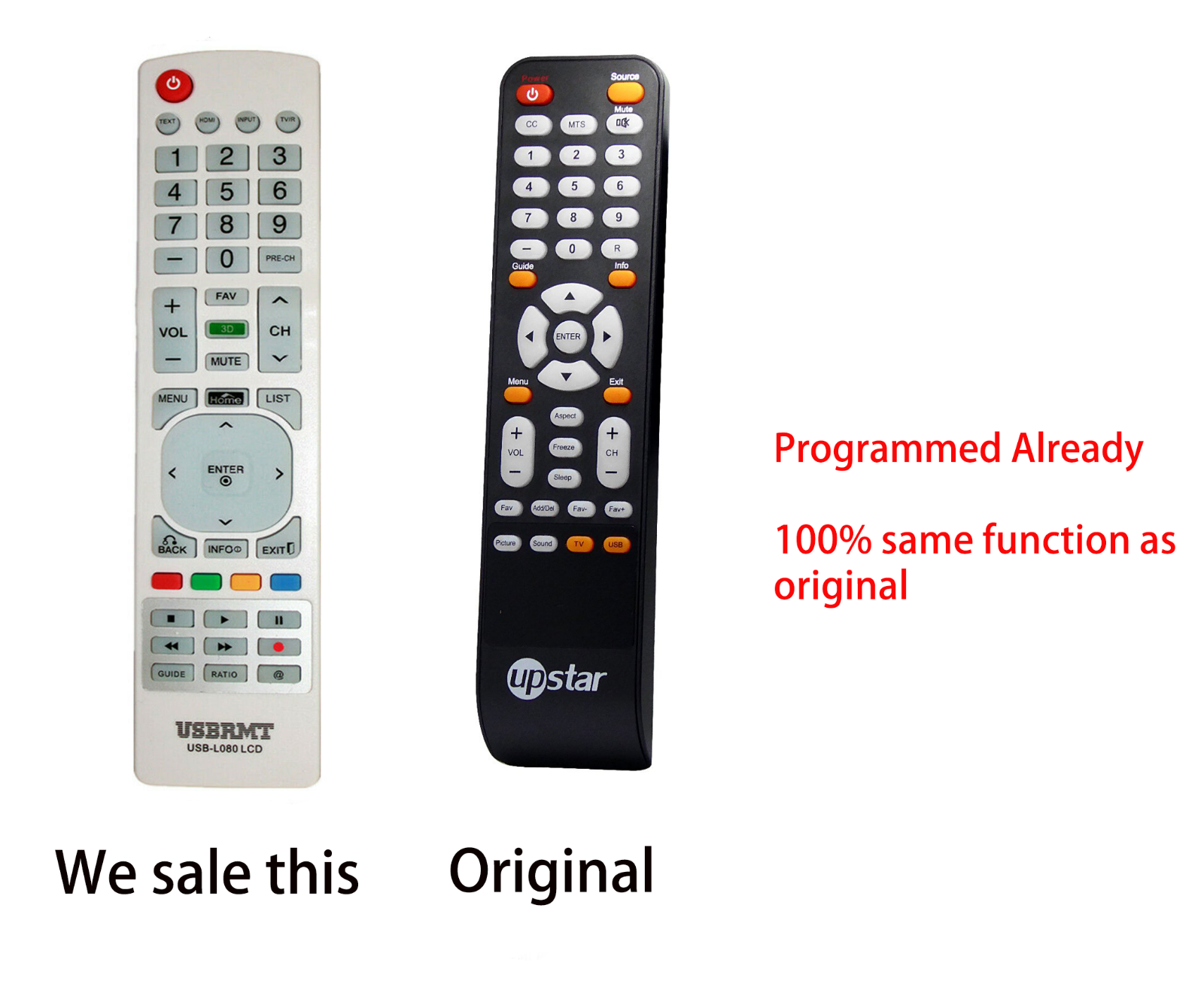 Brand New USB Universal Remote Replaced for UPSTAR TV - Already Programmed | eBay