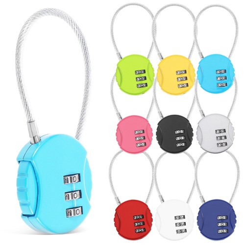 10 Pcs Steel Rope Lock Bag Locks for Travel Small Luggage Suitcases | eBay