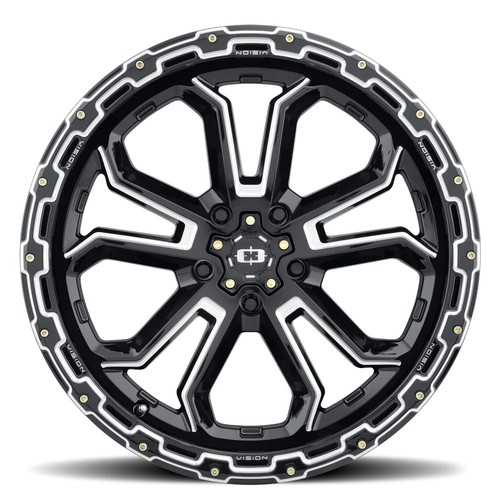 17x9 Black Milled Wheels Vision 405 Korupt 5x5/5x127 12 (Set of 4) 78.1 ...