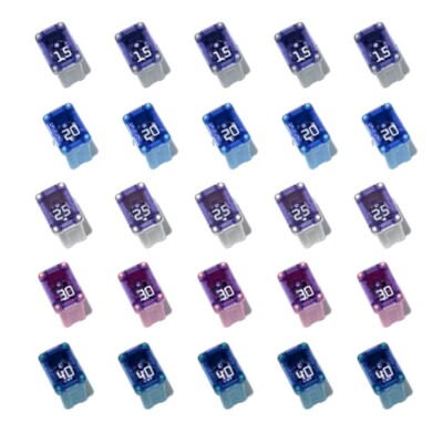 EDS Micro Cartridge Fuses FMM MCASE Type cars SUVs Trucks 15, 20, 25 ...