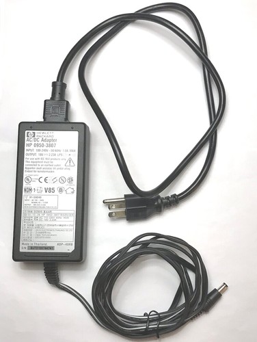 HP 0950-3807 AC/DC Adapter Transformer Printer Power Supply Cord Cable ...