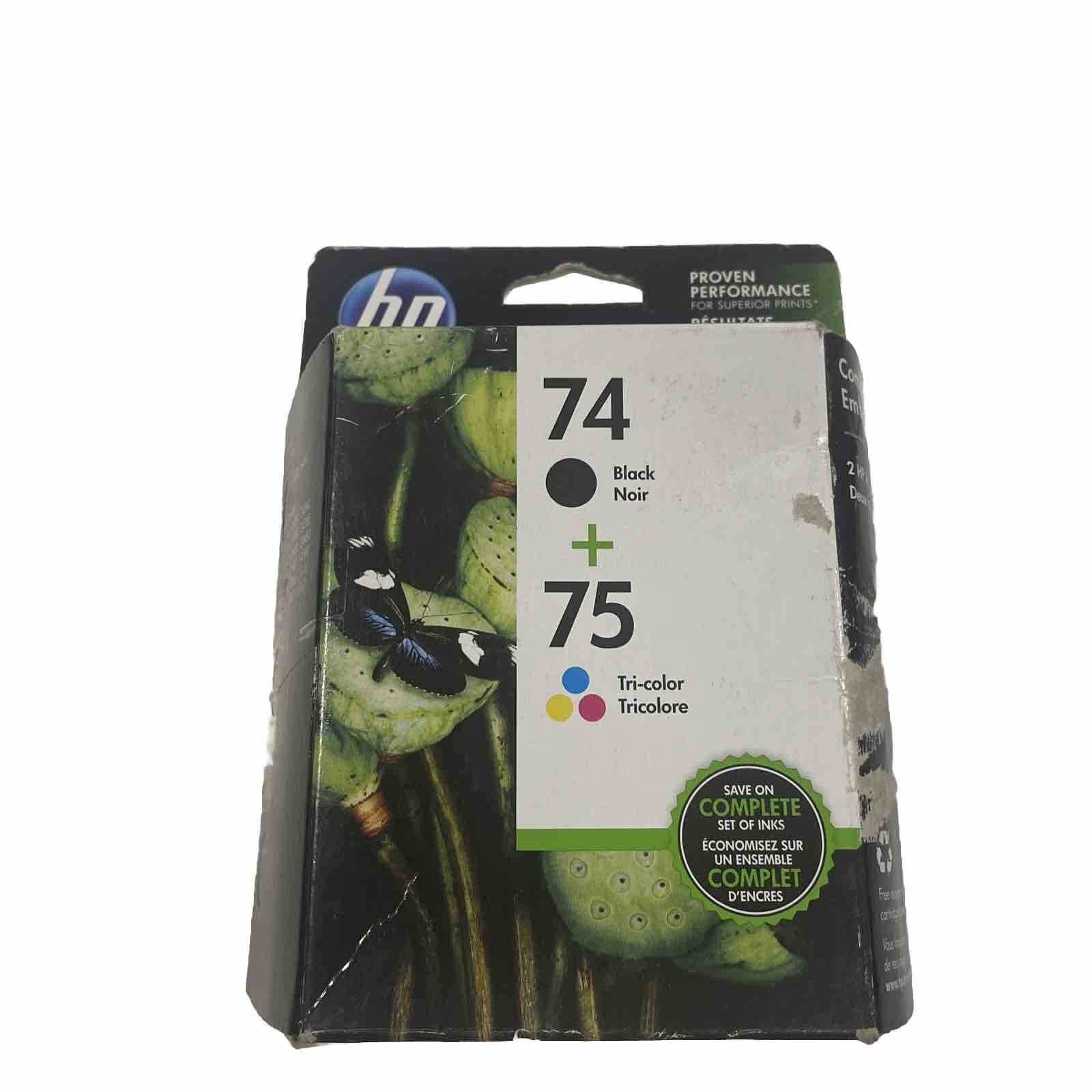 Genuine HP 74 75 Ink Cartridge Combo-for HP C4480 C4580 Printer-OEM INK ...
